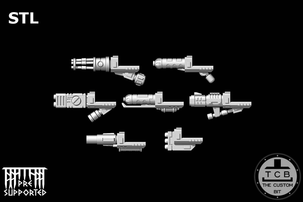 GA BATTLESUIT RANGED WEAPONS STL - THE CUSTOM BIT